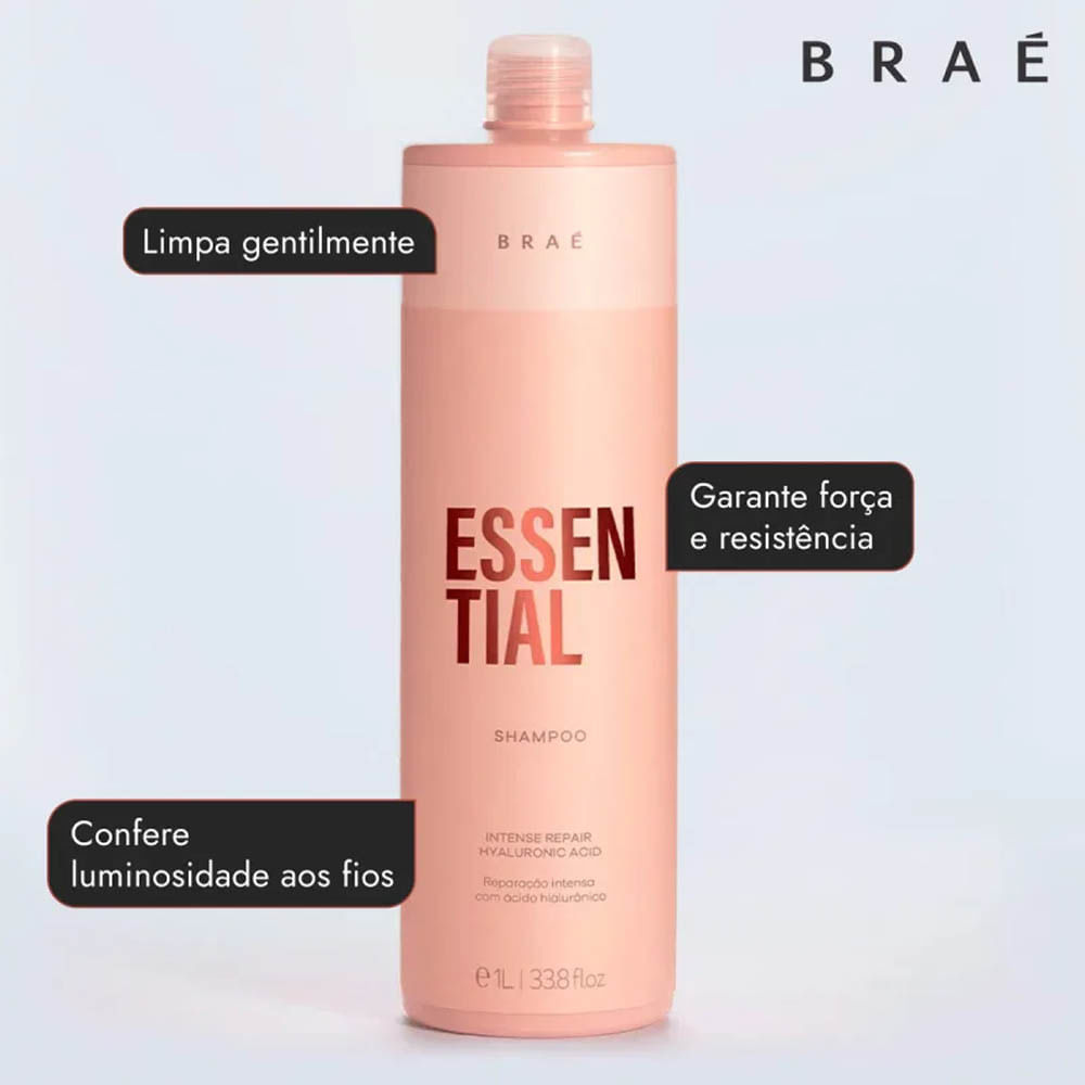 Shampoo Braé Essential 1 Litro - Like Cosmeticos